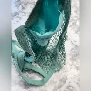 Simply Eco | Bags | Simply Eco Save The Mother Earth Mermaid Teal Net ...